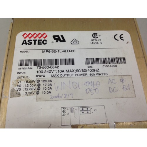 ASTEC 73-560-0842 MP6-3E-1L-4LD-00 DC Power Supply